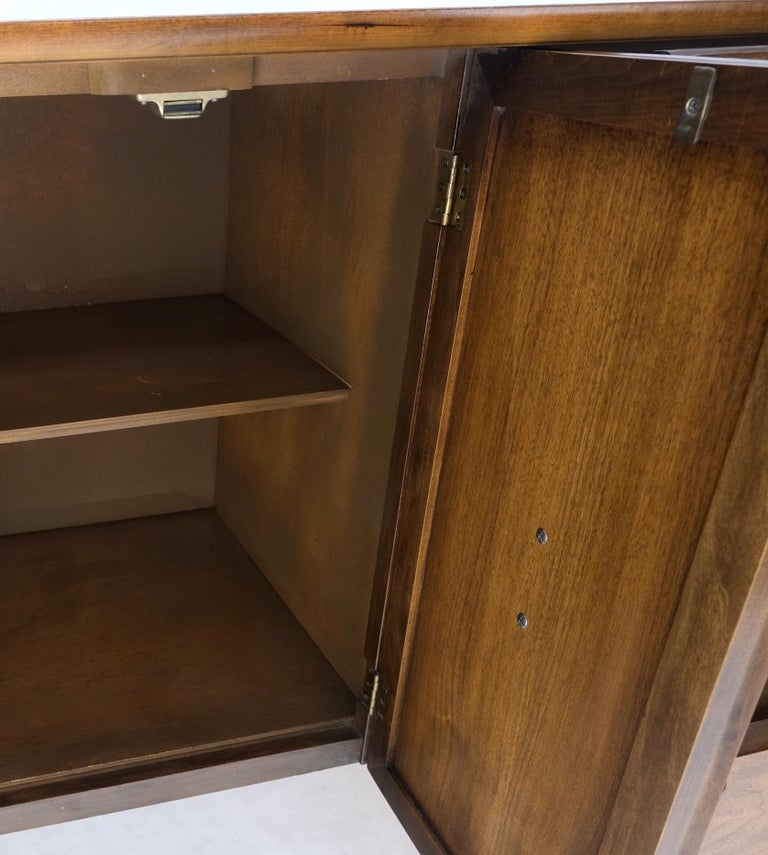 Exposed Sculptural Legs Walnut Three Drawers Two Doors Credenza Server ...