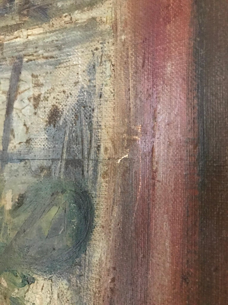 Expressionist Cityscape Window Painting by Olav Mathiesen, 1944 For ...