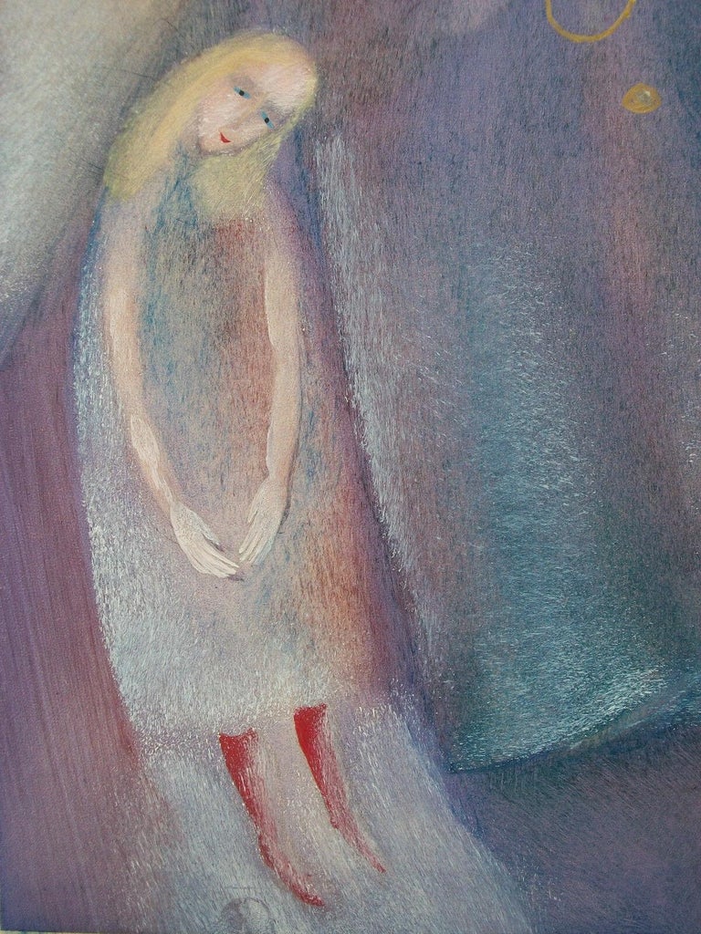 Expressionist Mixed Media Painting on Paper, Initialed, Unframed, Circa ...