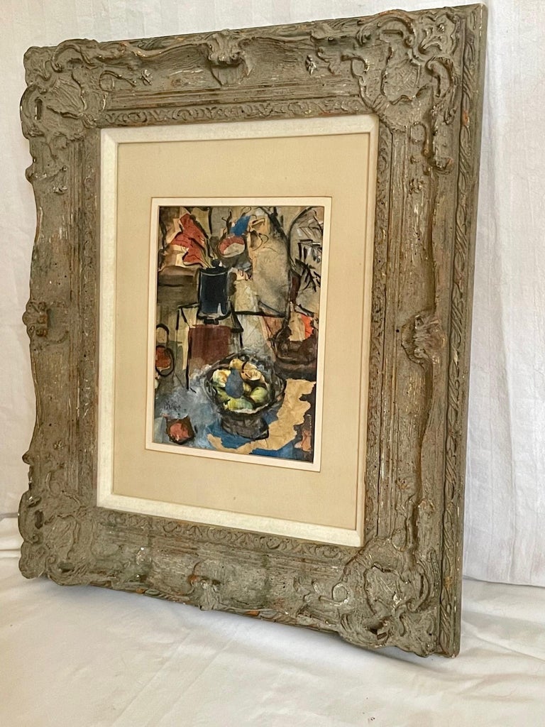 Expressionist Watercolor Modernist Movement Still Life, Signed For Sale ...