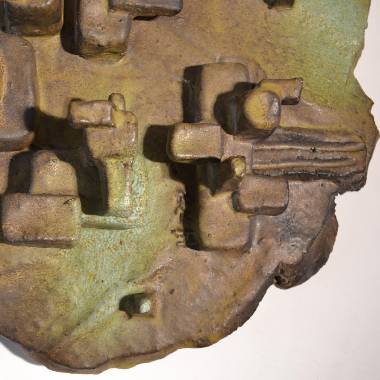 Expressive Brutalist Abstract Wall Relief in Ceramic, 1970s For Sale at ...