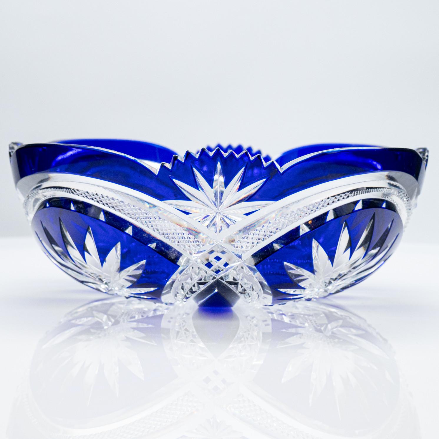 Exquise Set of Baccarat Bowls, Deep Blue Crystal, France, 1935 For Sale ...