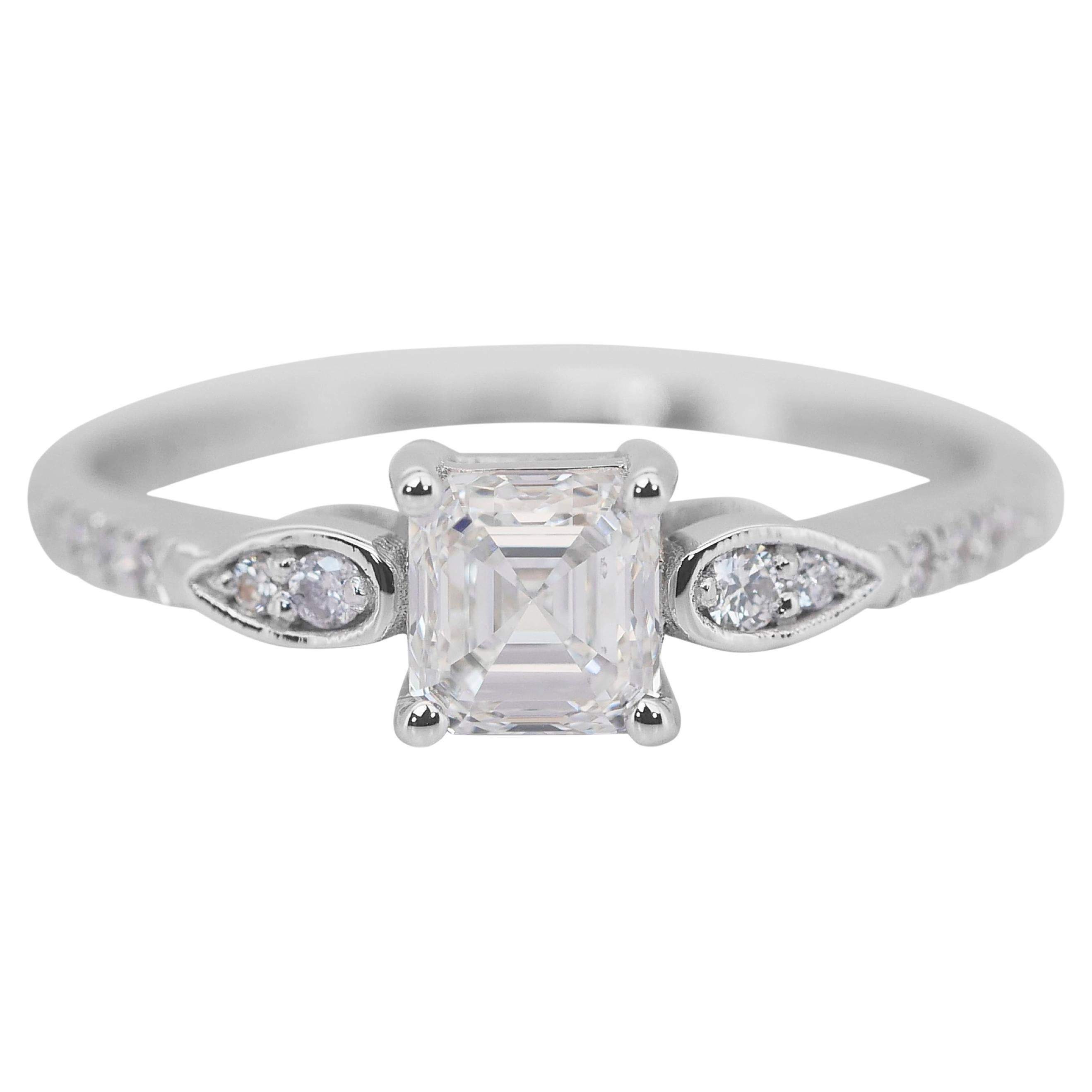 Luminous 1.78ct Diamonds Pave Ring in 18k Rose Gold - IGI Certified at 1stDibs