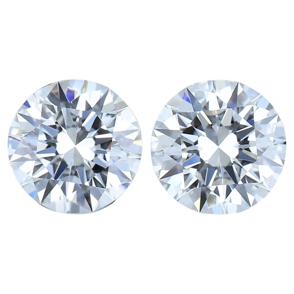 Exquisite 3.03ct Triple Excellent Ideal Cut Pair of Diamonds - GIA ...