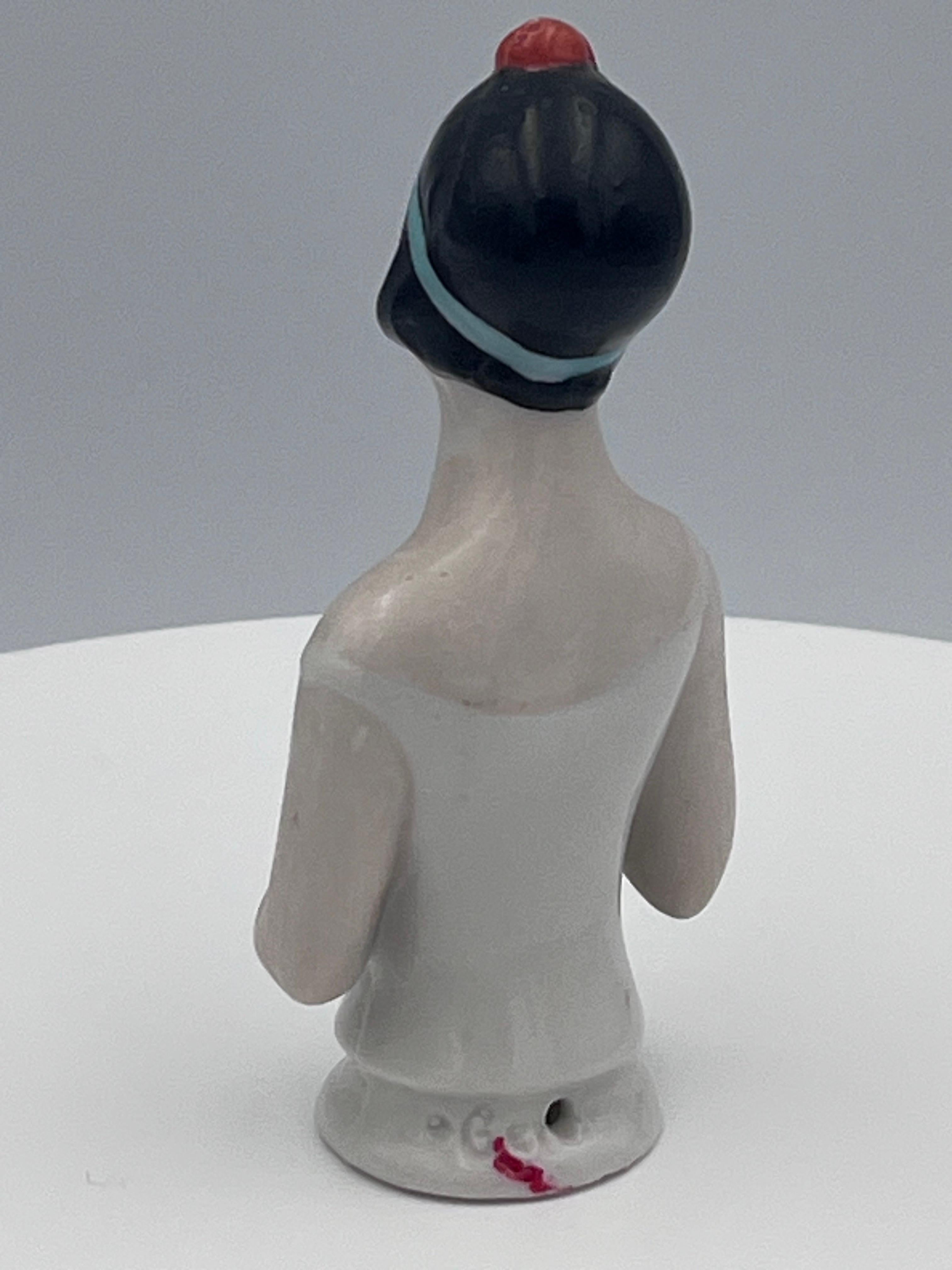 Exquisite 1920s Art Deco German Porcelain Flapper Half Doll with Rose ...