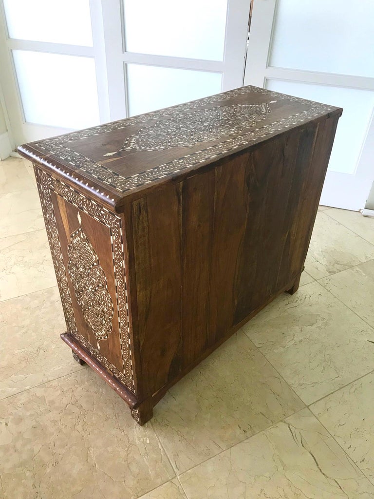 Exquisite Chest of Drawers with Bone Inlays and Marquetry Designs ...