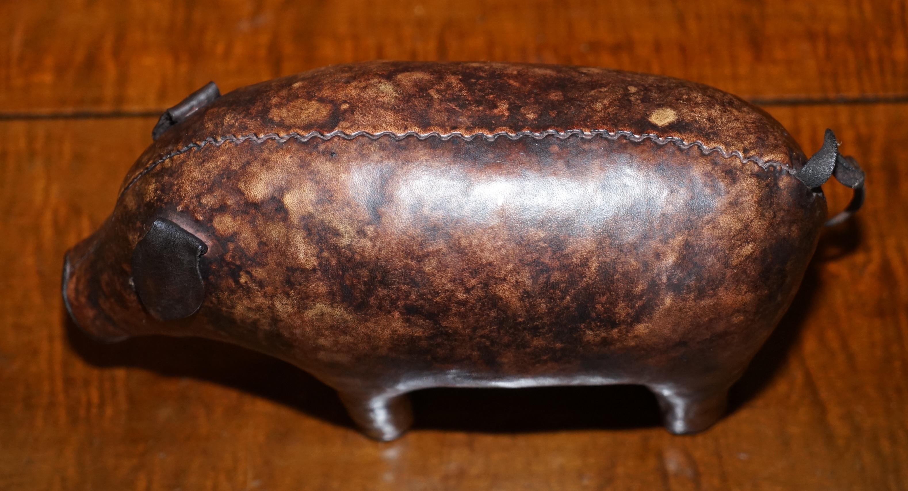 Exquisite circa 1950's Abercrombie and Fitch Leather Pig Stool Liberty ...