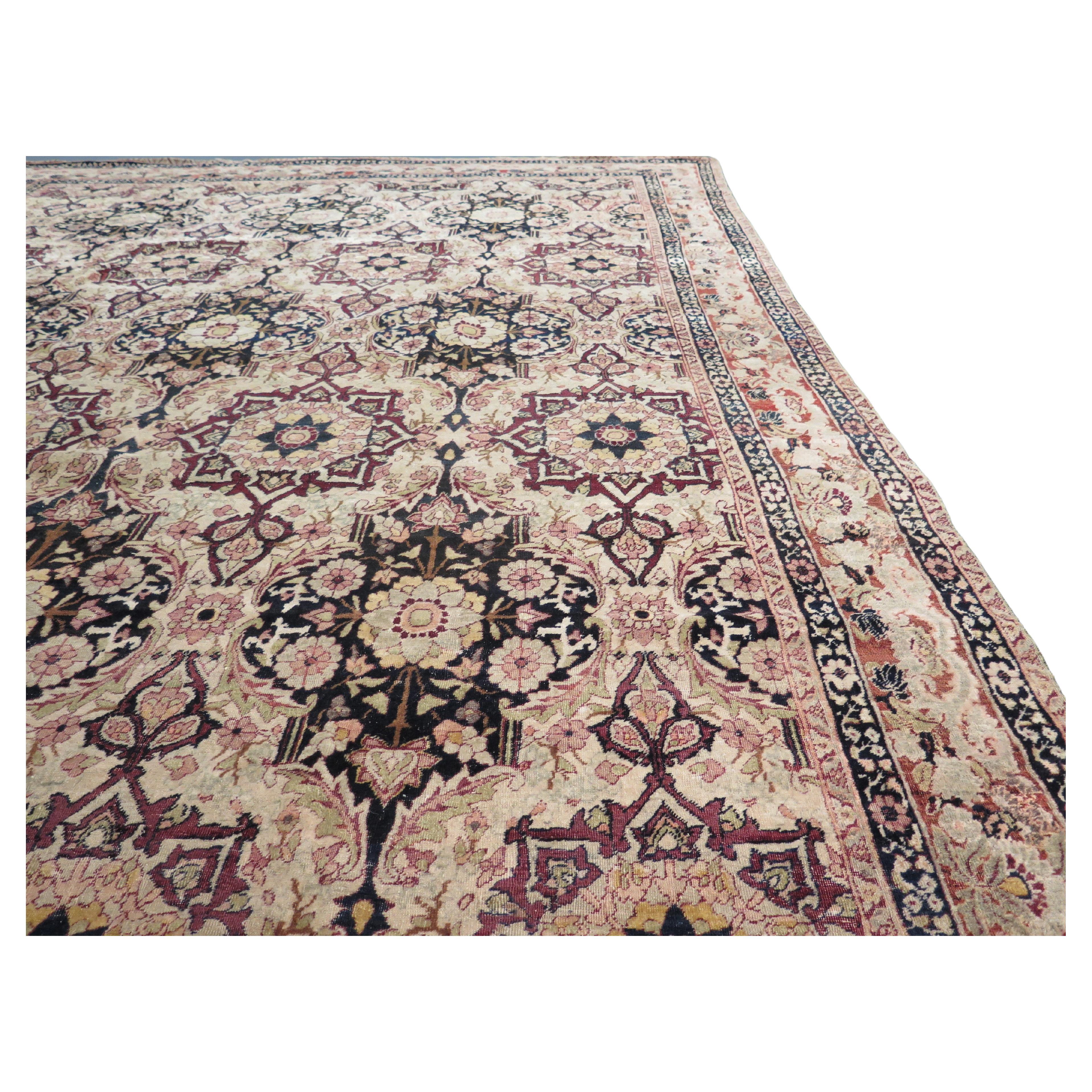 Exquisite Early Laver Kirman Carpet, c. 1860 For Sale at 1stDibs
