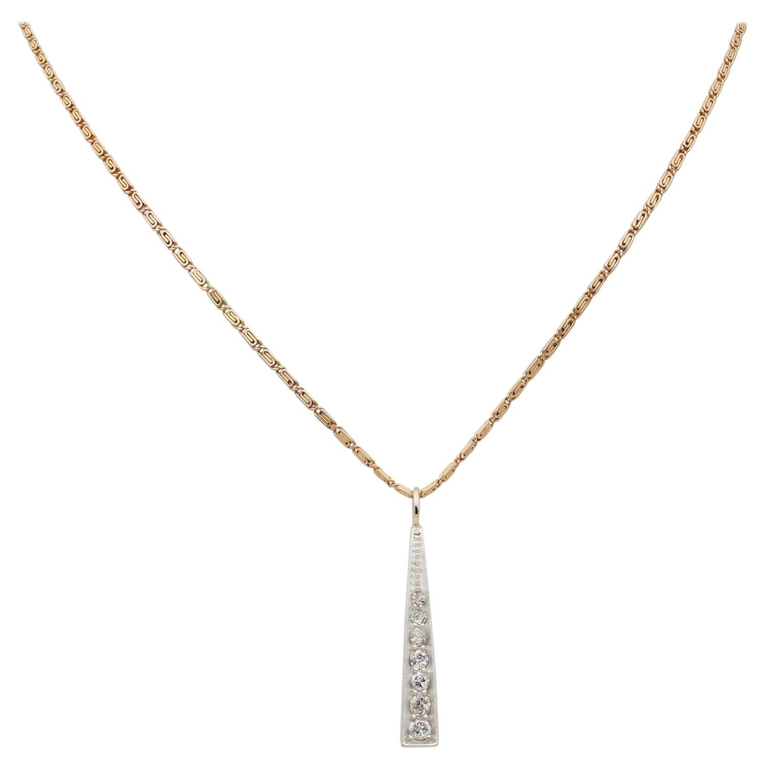 Long diamond chain necklace at 1stdibs