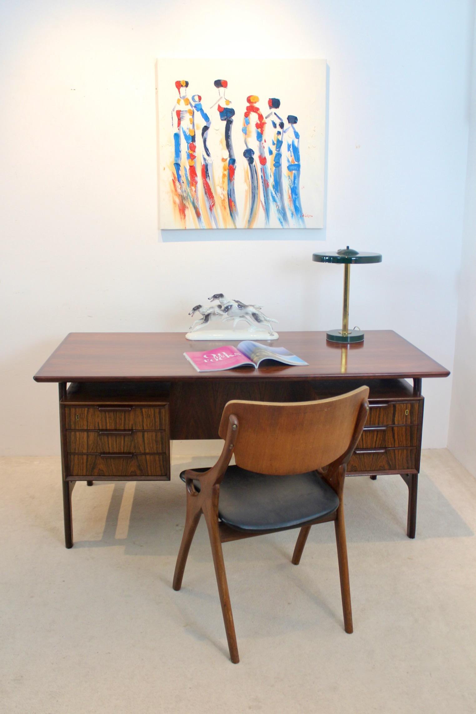Exquisite Free-standing Danish Mid-Century Writing Desk by Arne Vodder ...