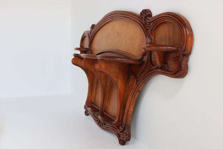 Rare Art Nouveau Wall Shelf by Eugene Gaillard France 1900 Jugendstil ...
