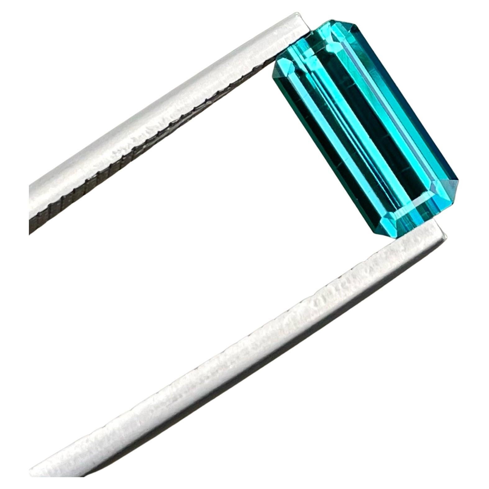 Exquisite Indicolite Tourmaline 2.30 carats Emerald Cut Loose Afghani ...