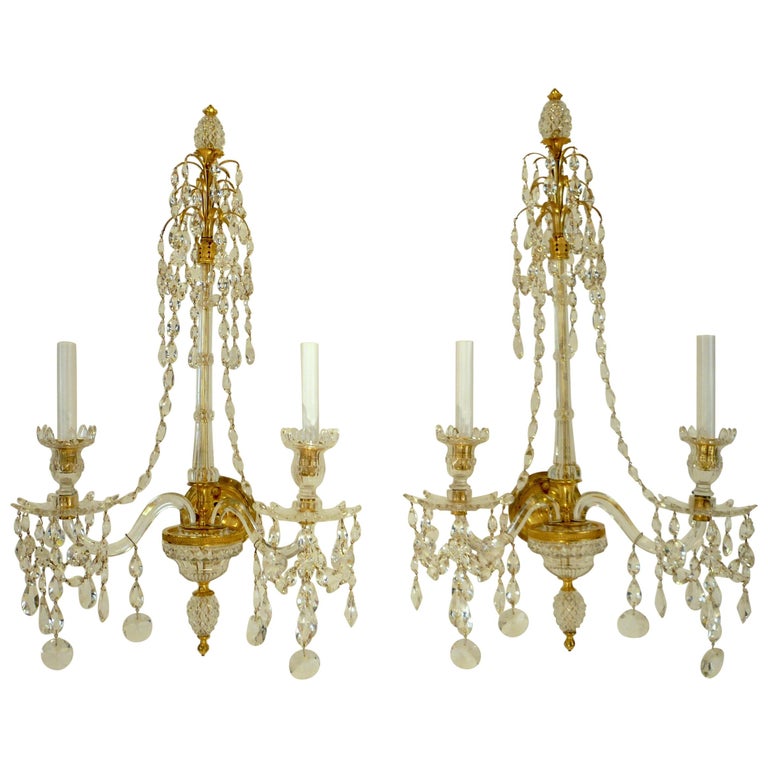 Exquisite Pair of Georgian Sconces in the Adam Style, Attributed to Wm ...