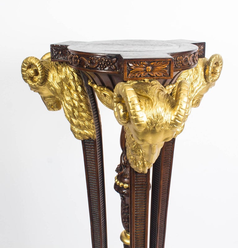 Exquisite Pair of Adam Revival Mahogany Giltwood Pedestals Torcheres at ...