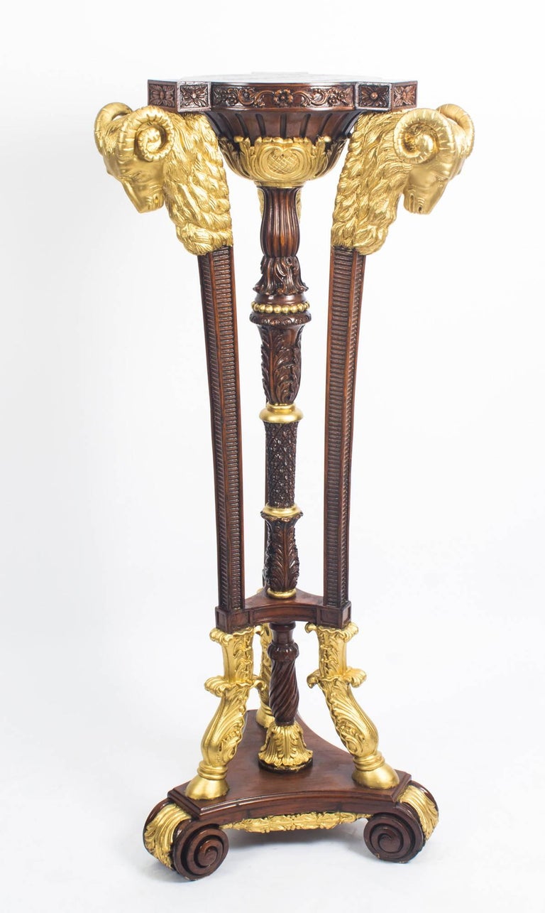 Exquisite Pair of Adam Revival Mahogany Giltwood Pedestals Torcheres at ...