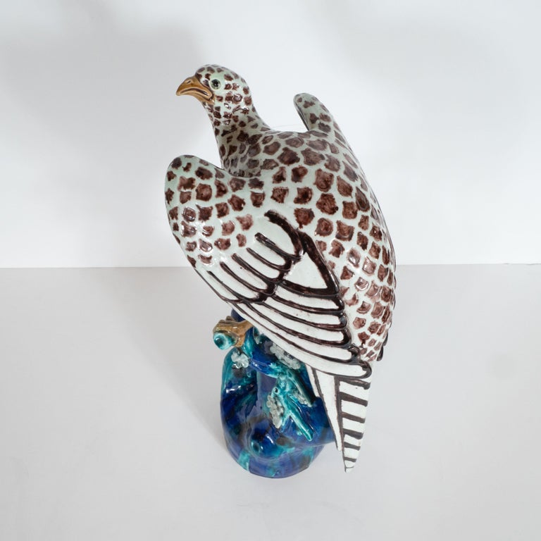 Exquisite Pair of French Art Deco Hand Painted and Glazed Ceramic ...