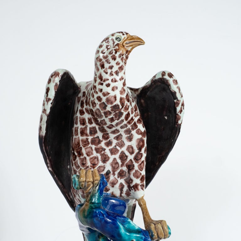 Exquisite Pair of French Art Deco Hand Painted and Glazed Ceramic ...