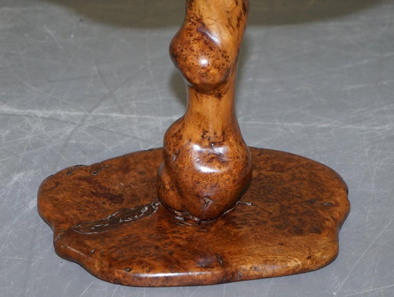 Exquisite Solid Burr Walnut Handcrafted by Nature Side End Lamp Wind ...