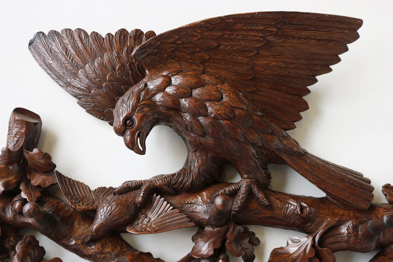 Exquisite Swiss Black Forest ''Eagle'' 19th Century Coat Rack / Hat ...