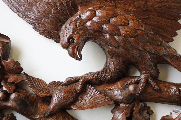 Exquisite Swiss Black Forest ''Eagle'' 19th Century Coat Rack / Hat ...