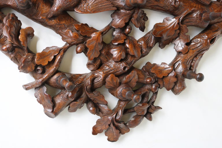 Exquisite Swiss Black Forest ''Eagle'' 19th Century Coat Rack / Hat ...