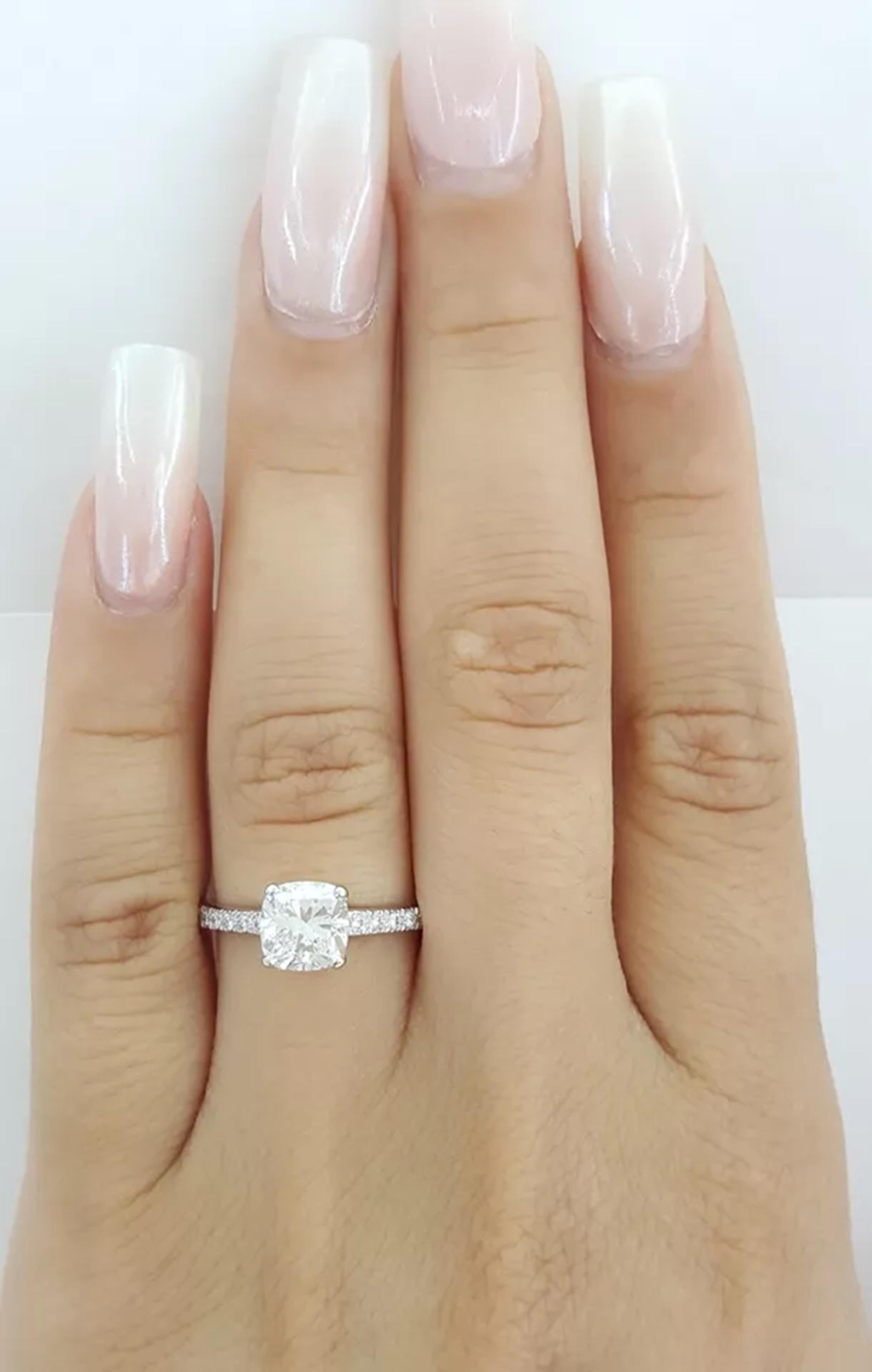 Exquisite Tiffany and Co. Novo Cushion Brilliant Cut Diamond Engagement ...