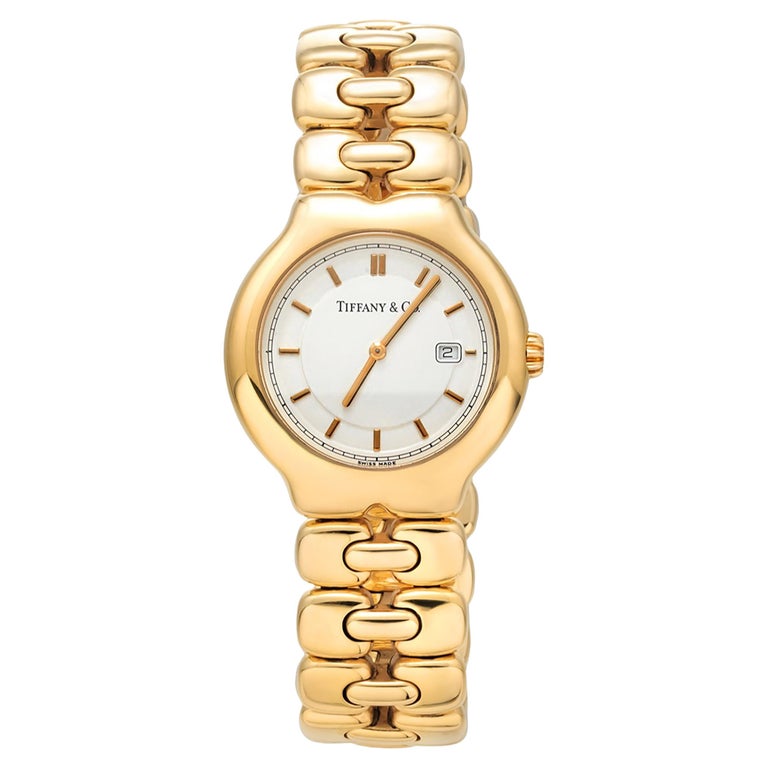 Exquisite Tiffany & Co. Tesoro 18K Yellow Gold Heavy Link Bracelet ...