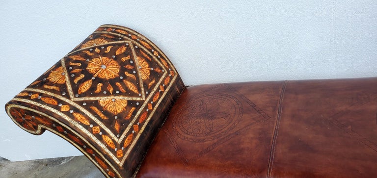 Vintage Royal Inlaid Camel Bone Bench at 1stDibs