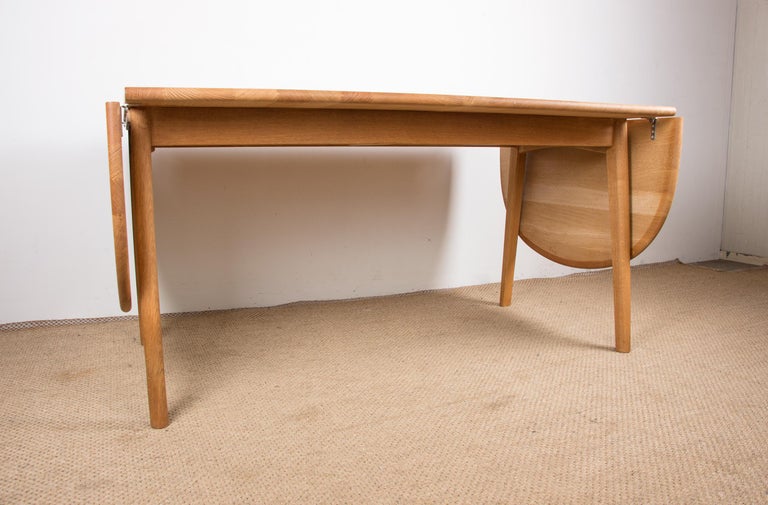 Extendable Danish Dining Table in Solid Oak, Model CH006 Hans Wegner ...