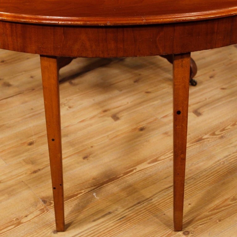 Extendable Dutch Dining Table in Carved Mahogany Wood from 20th Century ...