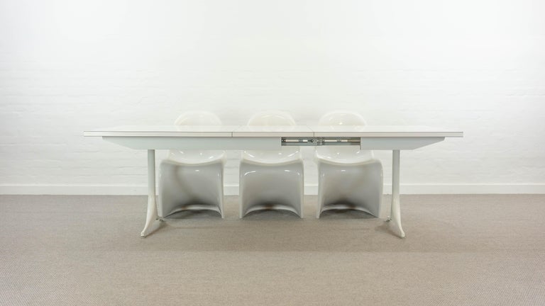 Extendable Pedestal Dining Table by George Nelson for Herman Miller For Sale at 1stDibs