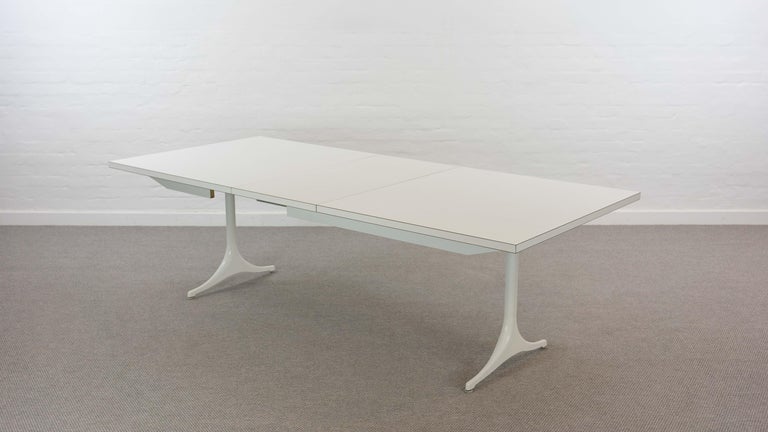 Extendable Pedestal Dining Table by George Nelson for Herman Miller For Sale at 1stDibs