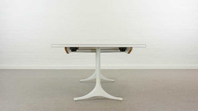 Extendable Pedestal Dining Table by George Nelson for Herman Miller For Sale at 1stDibs