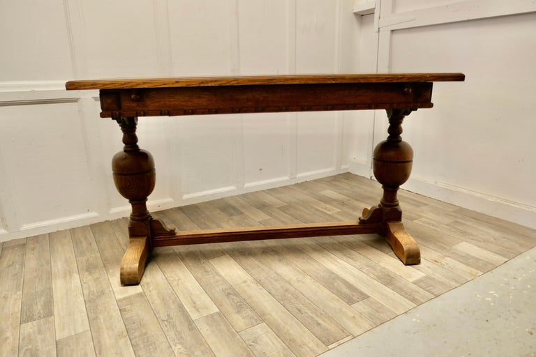 Extending Oak Refectory Dining Table For Sale at 1stDibs