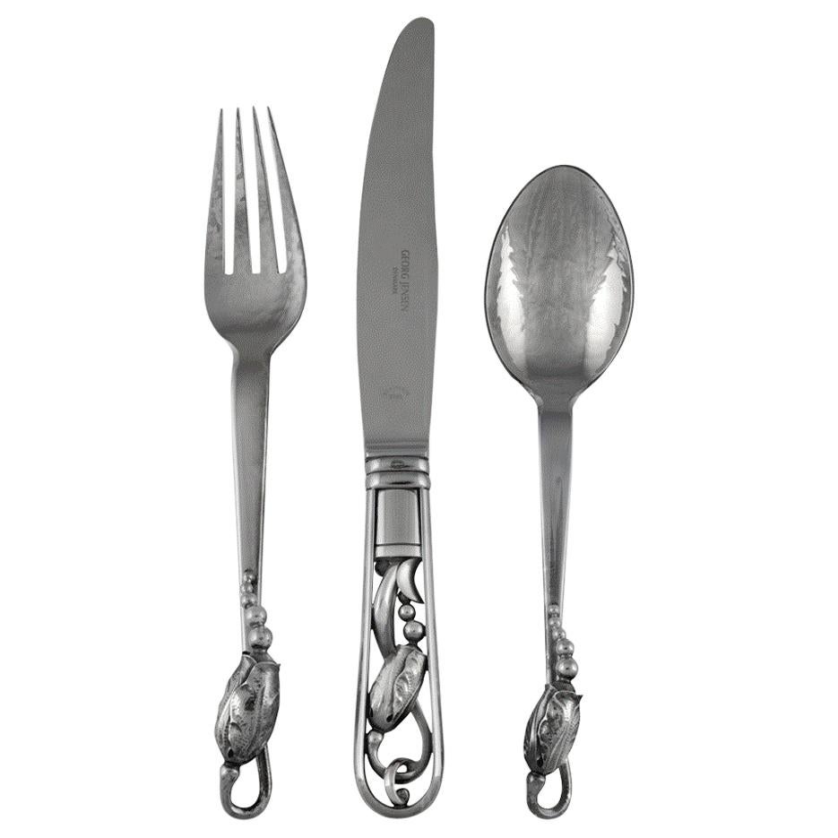 Extensive Set of Georg Jensen Sterling Silver Blossom/Magnolia ...