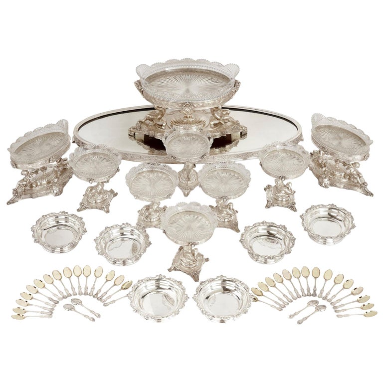 Extensive Silver-Plate Table Service by English Firm Elkington For Sale ...