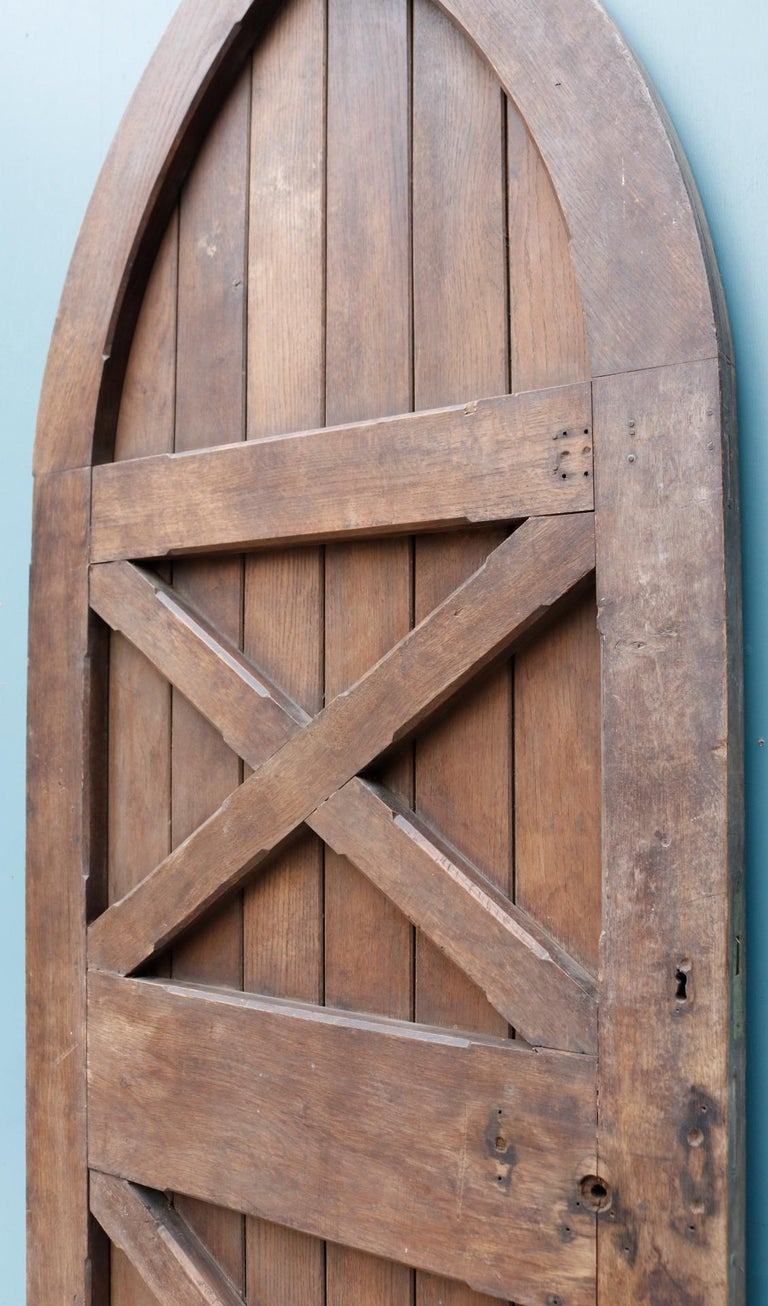 External Antique Gothic Style Arched Oak Door For Sale at 1stDibs ...