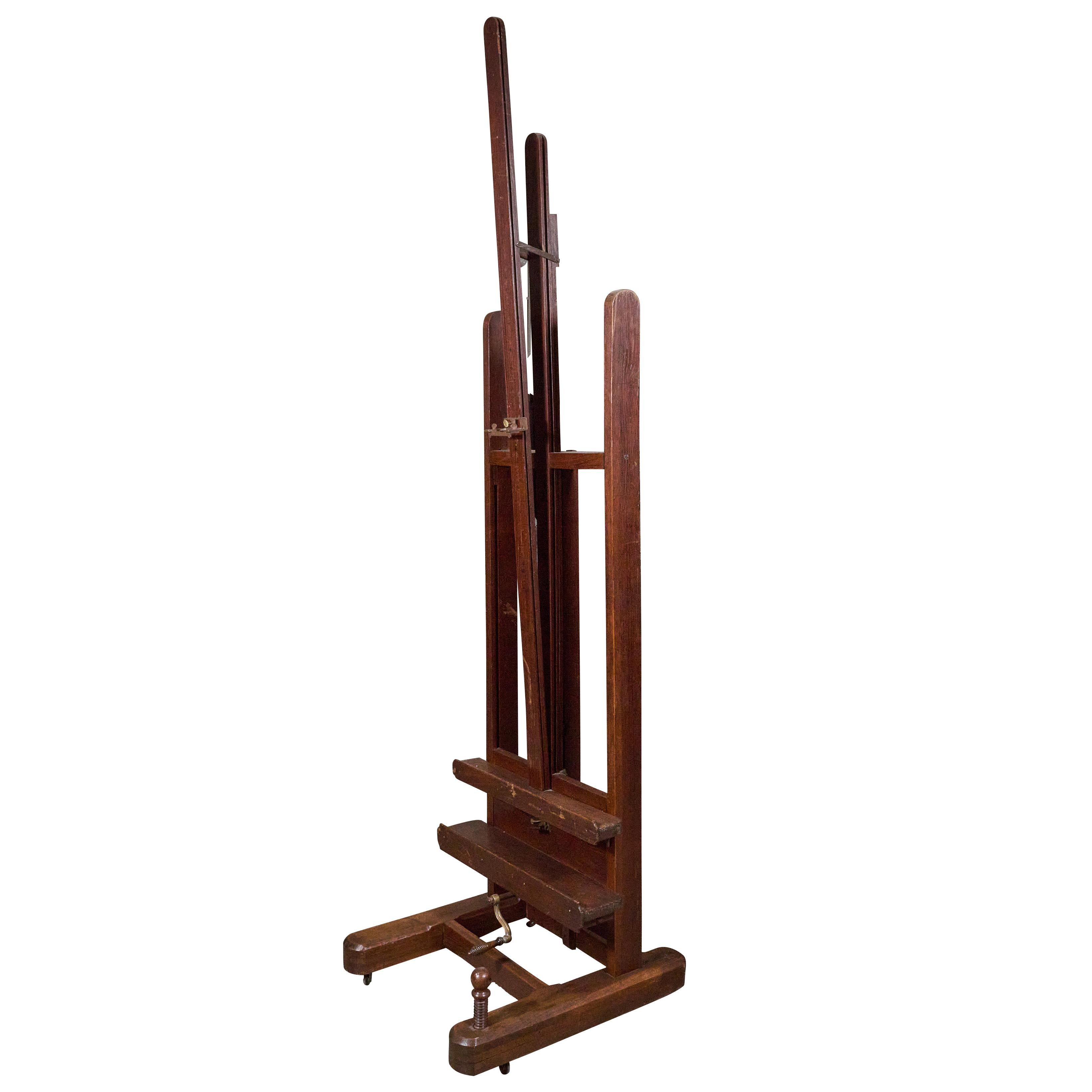 Extra Large Adjustable Wood Easel at 1stDibs