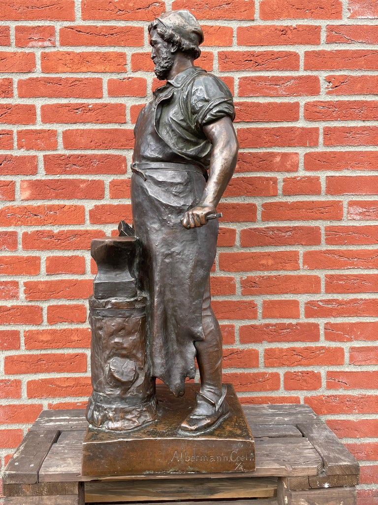 Extra Large and Amazingly Detailed Blacksmith Sculpture by Wilhelm ...