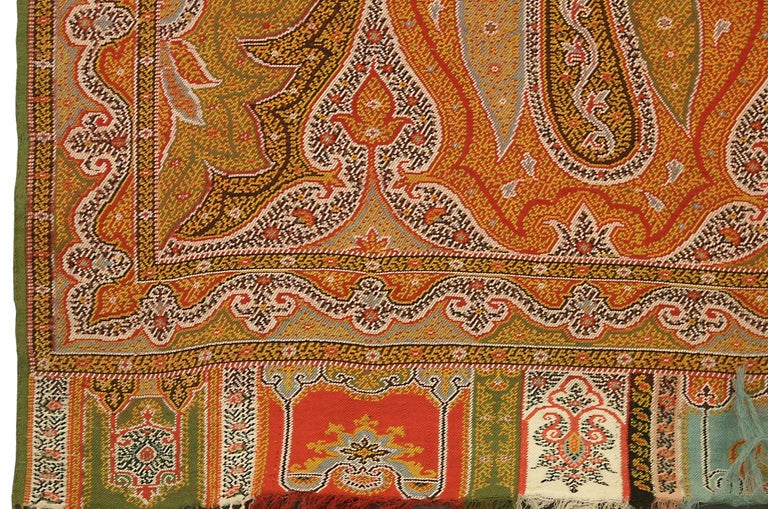 Extra-Large Antique Indian Kashmir Textile, ca. 1900 For Sale at 1stDibs