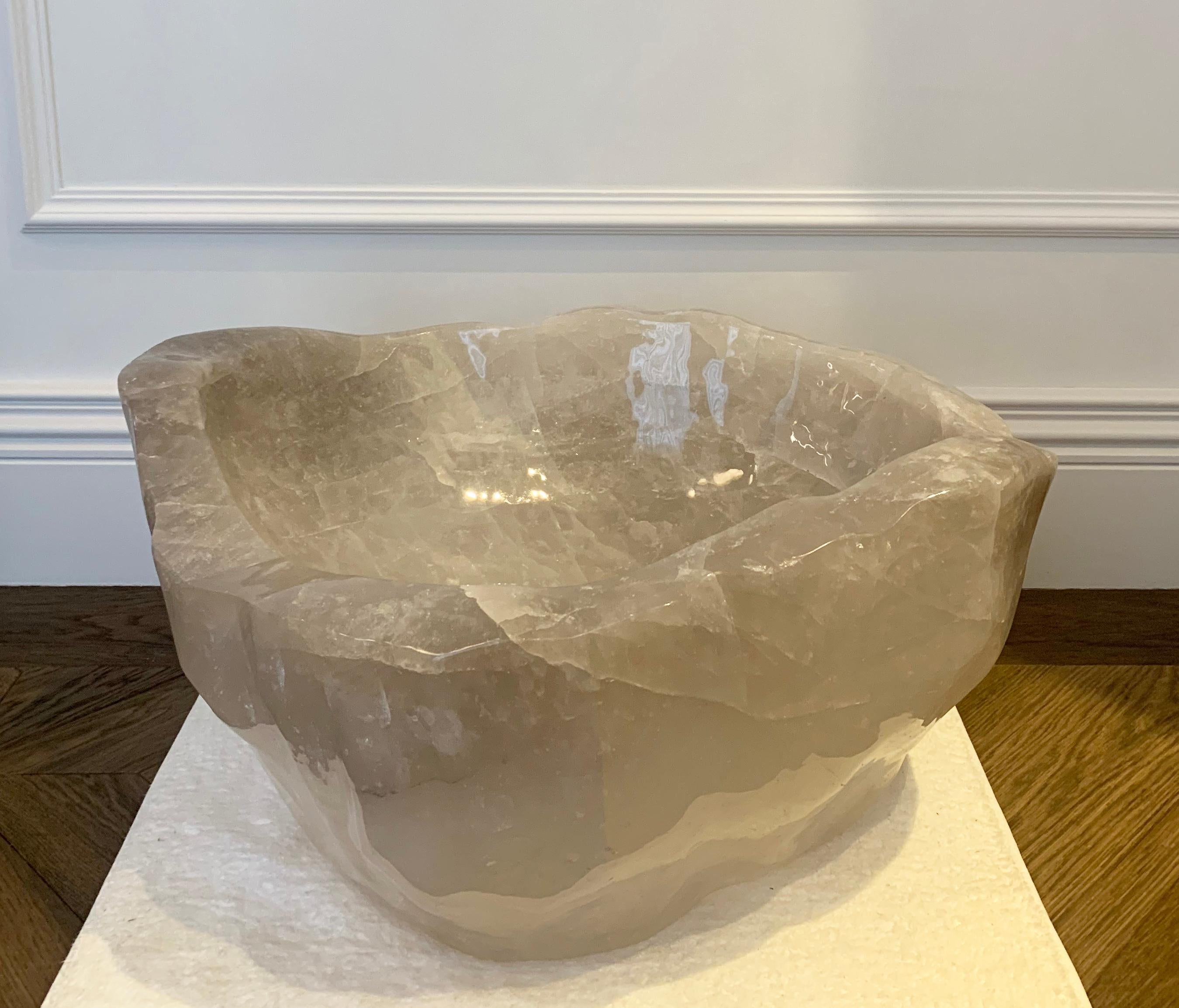 Quartz Crystal Bowl, Centrepiece, Brazil, Dales Rogers Ammonite at ...