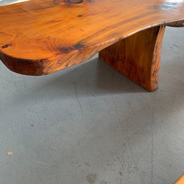 Extra Large Californian Live Edge Bench in Solid Wood at 1stDibs