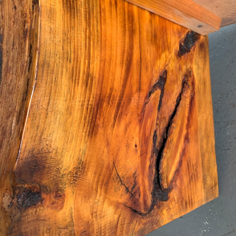 Extra Large Californian Live Edge Bench in Solid Wood at 1stDibs