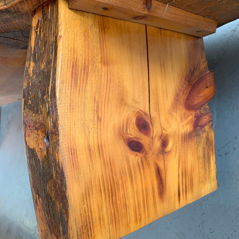Extra Large Californian Live Edge Bench in Solid Wood at 1stDibs
