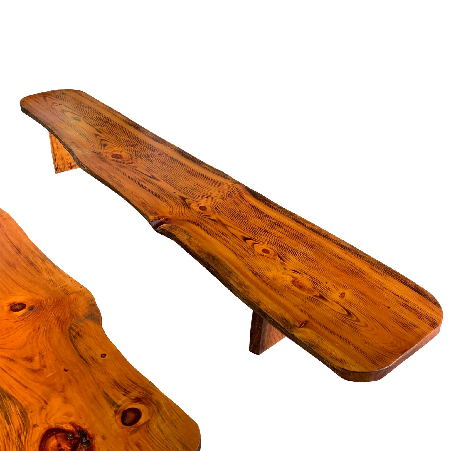 Large Californian Live Edge Bench in Solid Wood at 1stDibs | live edge ...