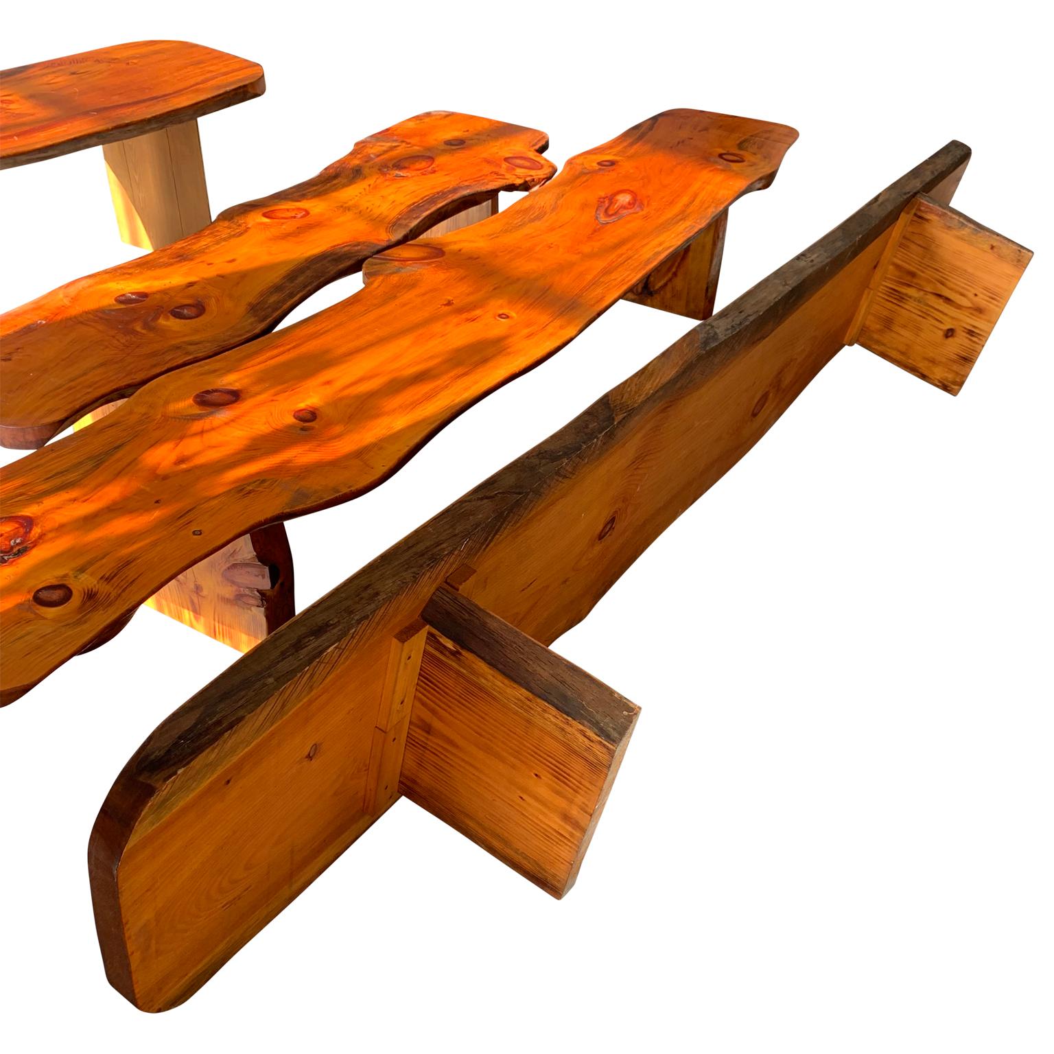 Large Californian Live Edge Bench in Solid Wood at 1stDibs | live edge ...