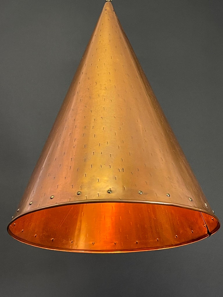 Very Large Copper Pendant, Denmark, circa 1960s For Sale at 1stDibs