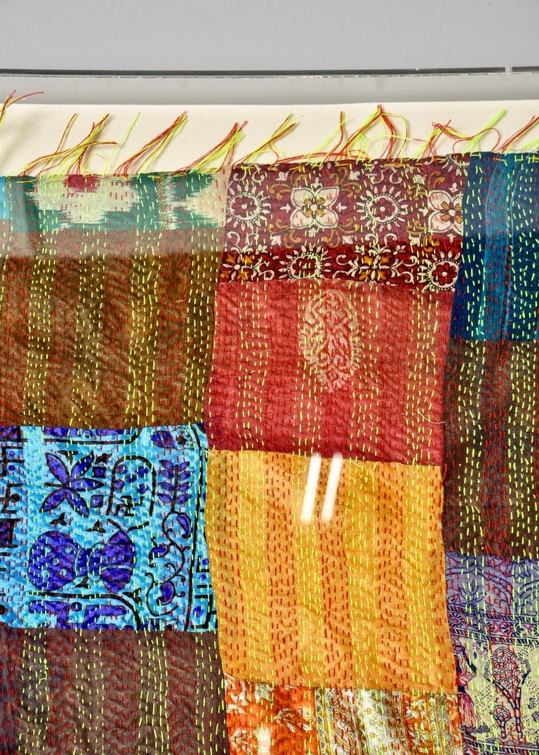 Extra Large Custom Framed Vintage Indian Textile For Sale at 1stDibs