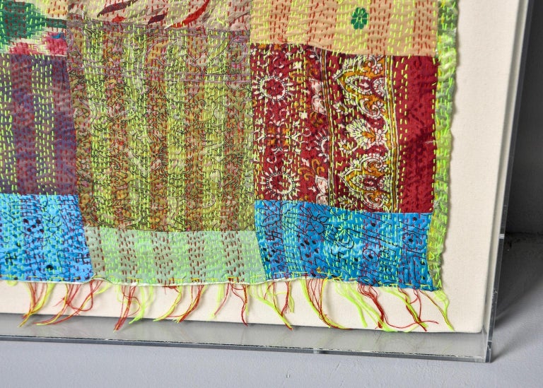Extra Large Custom Framed Vintage Indian Textile For Sale at 1stDibs
