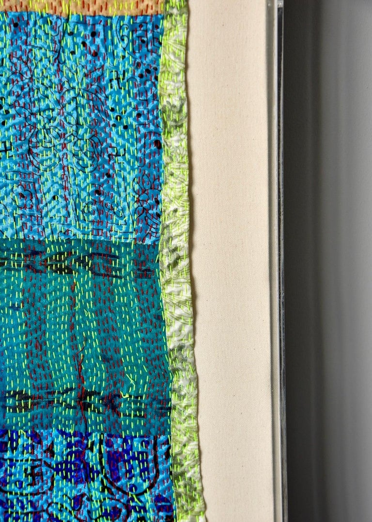 Extra Large Custom Framed Vintage Indian Textile For Sale at 1stDibs